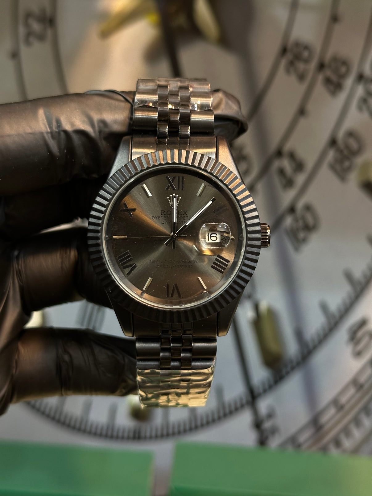 Mate Black Rolex Date-Just jubilee Chain – Men Affairs